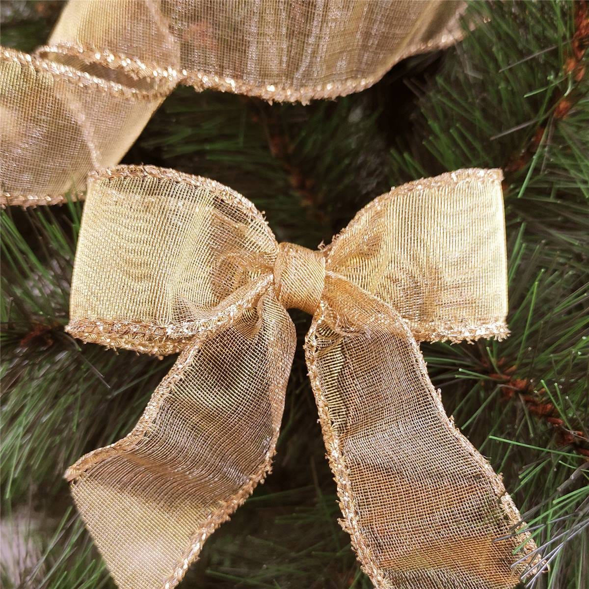 Christmas Gold Fabric Ribbon 3 Meters Each | Woolworths