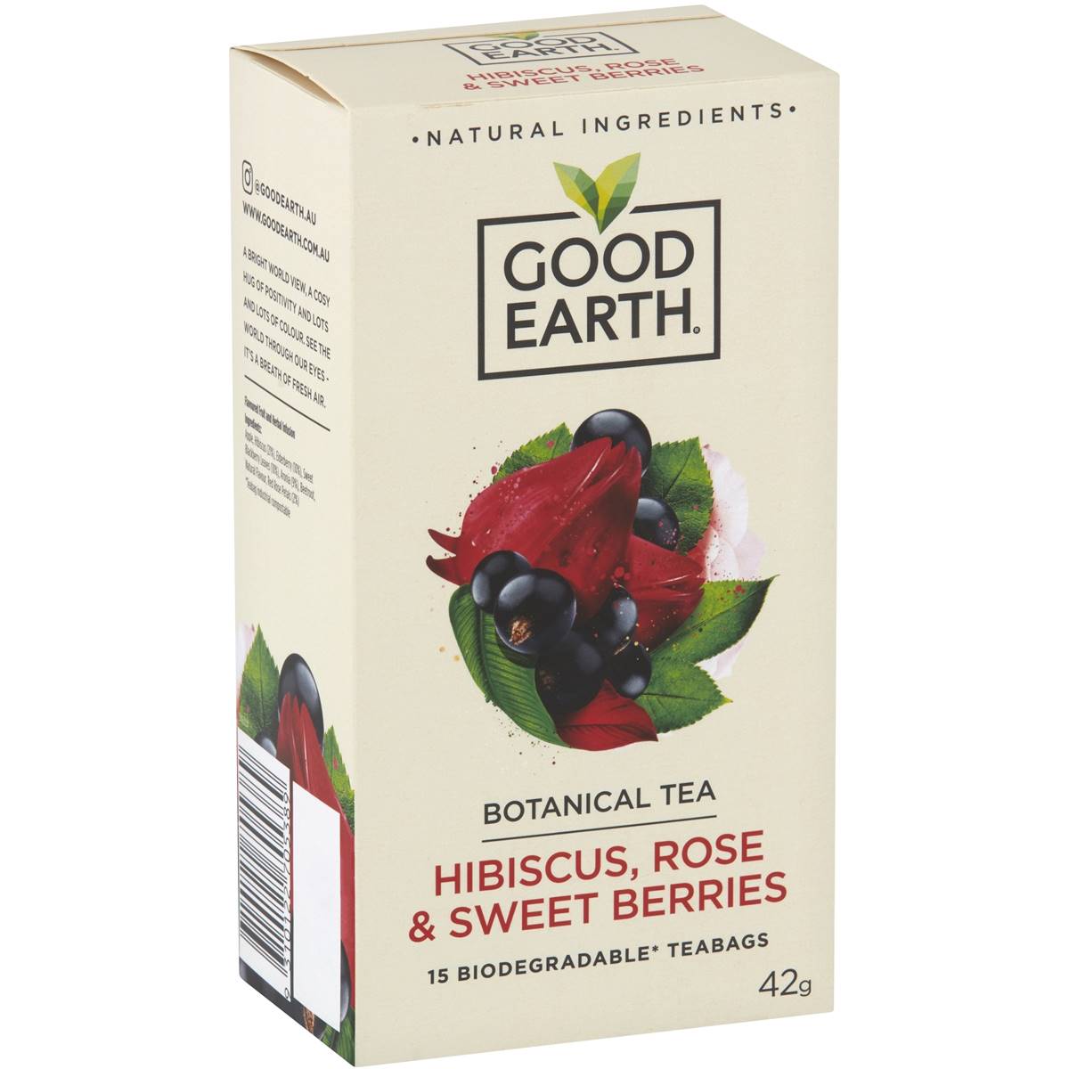 Good Earth Hibiscus Rose & Sweet Berries Tea 15 Pack | Woolworths