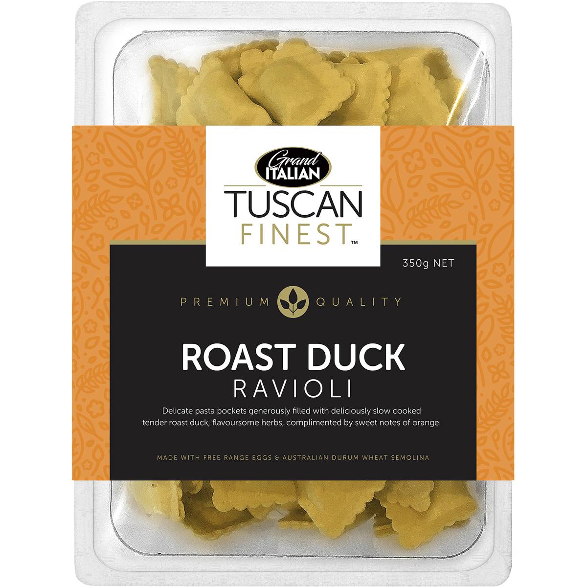 Grand Italian Tuscan Finest Roast Duck Fresh Ravioli 350g | Woolworths