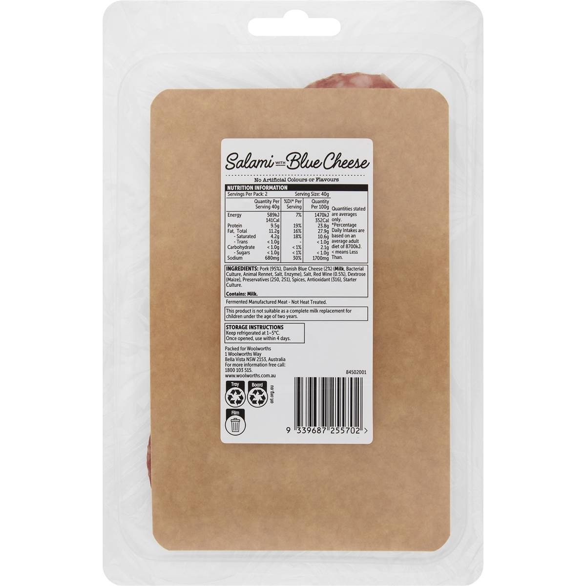 Thomas Dux Salami With Blue Cheese 80g | Woolworths