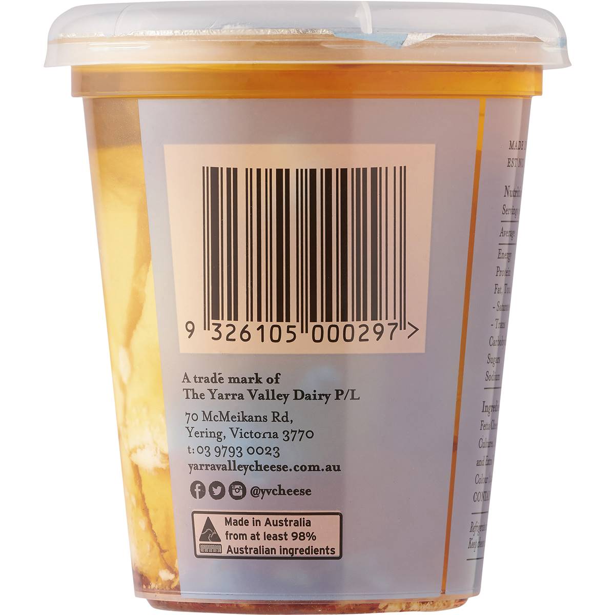 Yarra Valley Cheese Marinated Persian Fetta With Chilli 180g | Woolworths