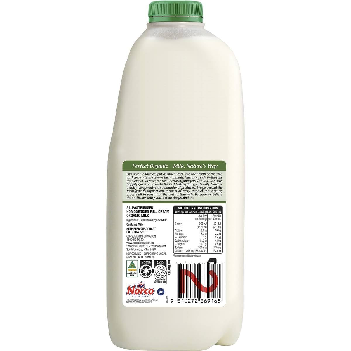 Norco Organic Milk 2l | Woolworths