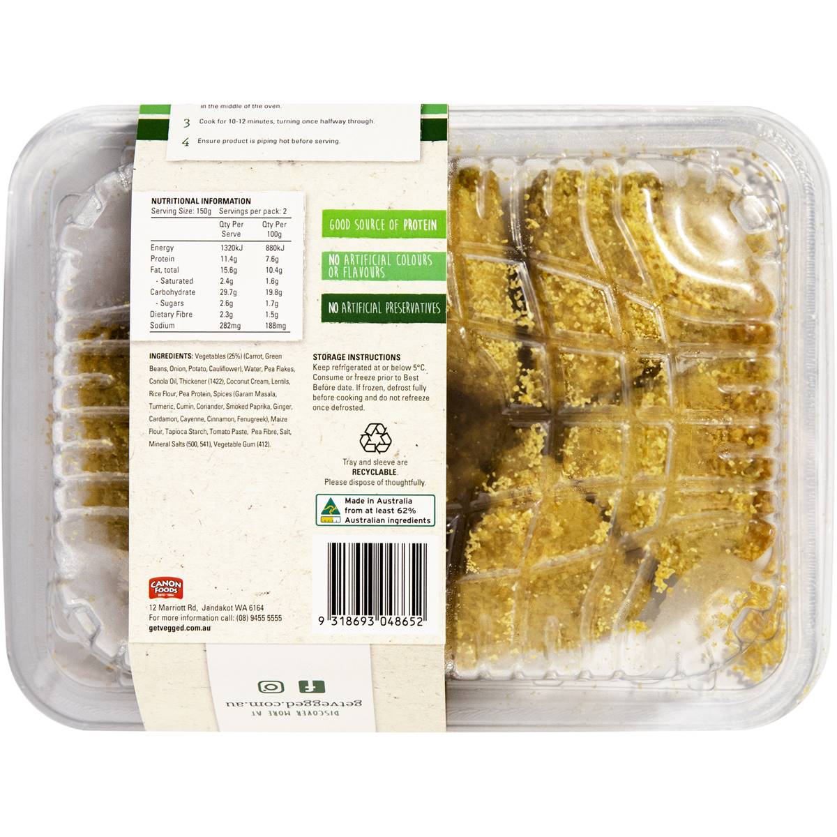 Get Vegged Bombay Vegan Bites 300g | Woolworths