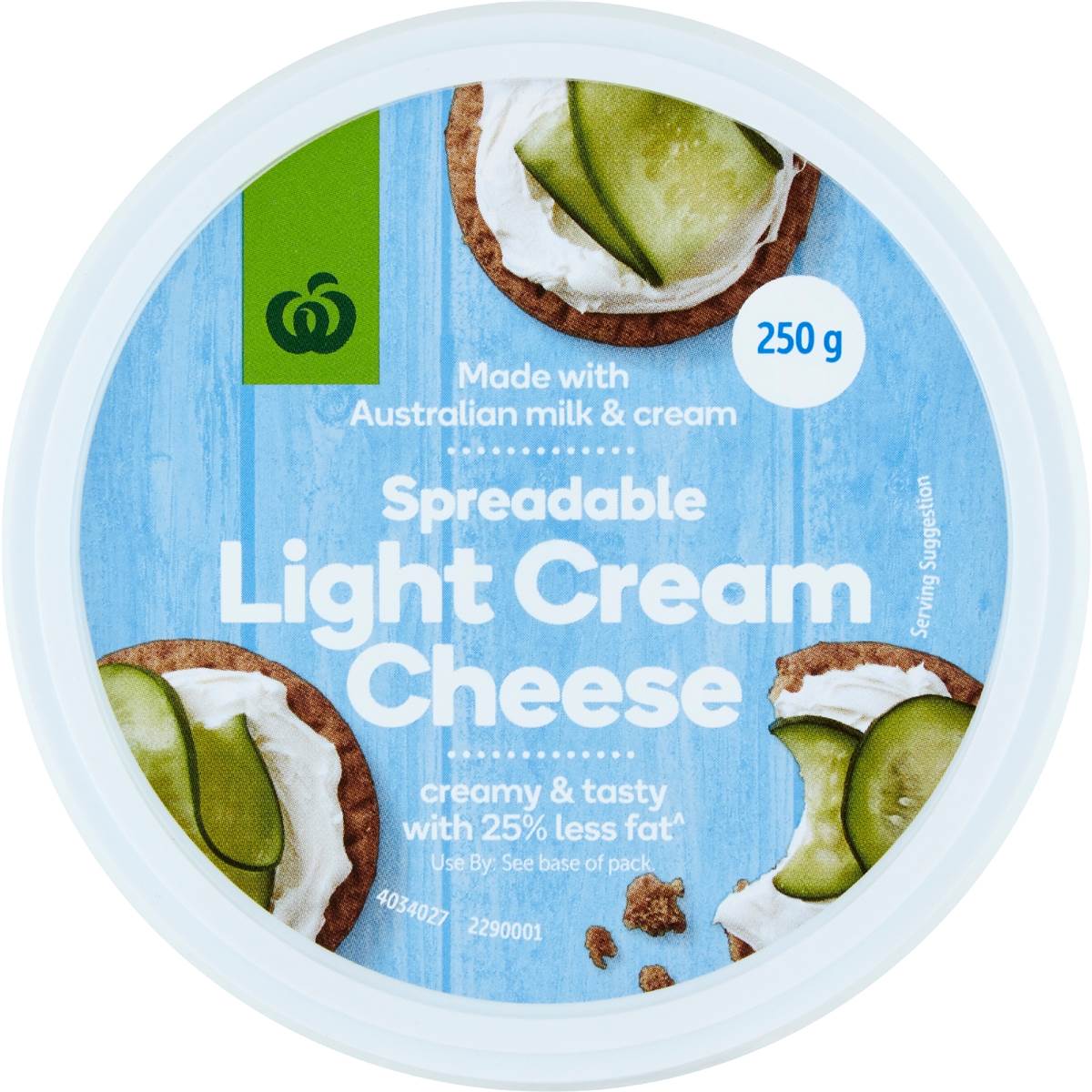 Woolworths Spreadable Light Cream Cheese 250g | Woolworths