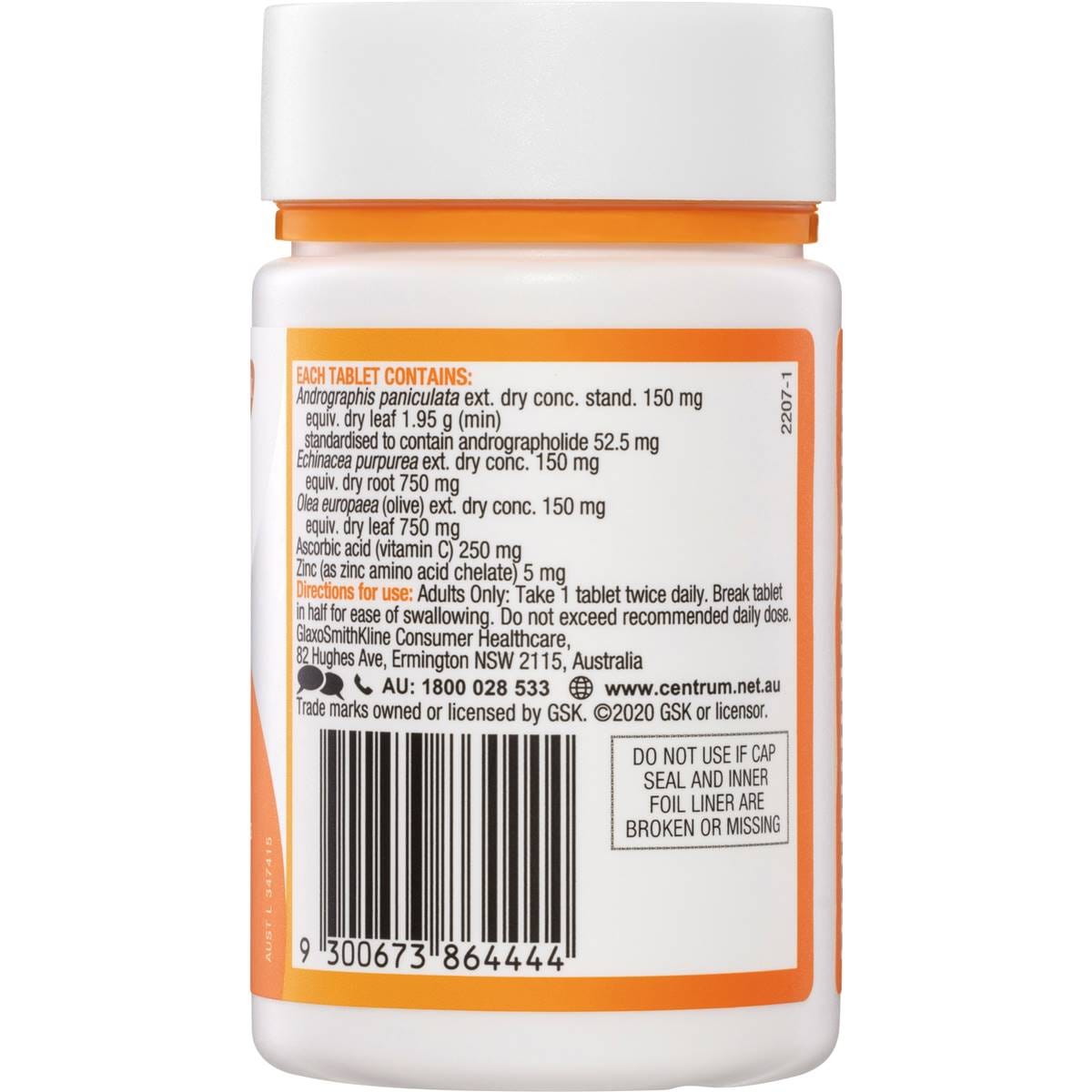 Centrum Benefit Blend Immune Defence With Vitamin C & Zinc 50 Pack ...