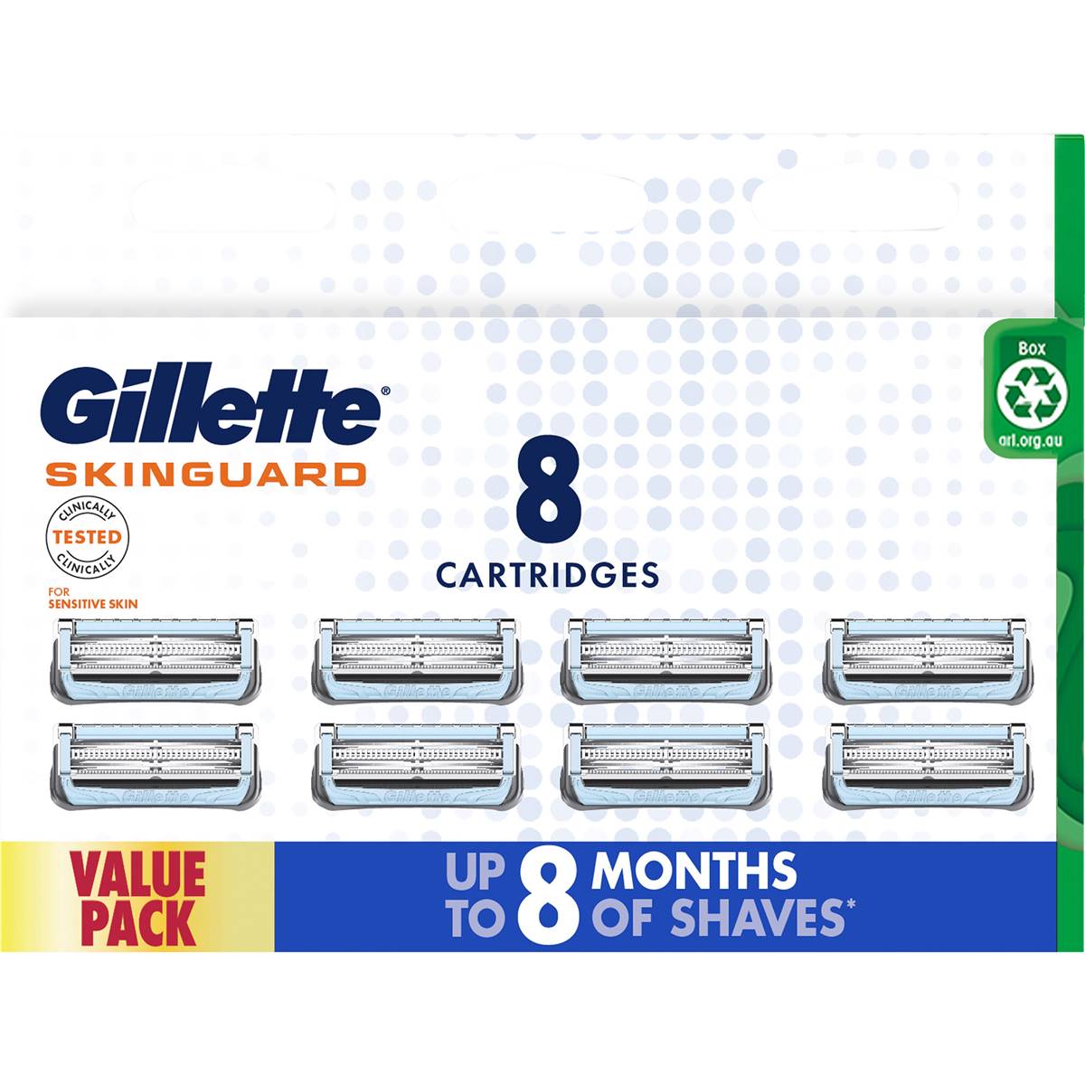 Gillette Skinguard Razor Blades 8 Pack | Woolworths