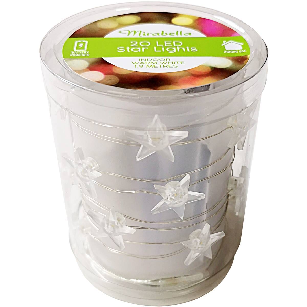 Christmas Premium Wire 20 Led Star Lights 1.9m Each | Woolworths