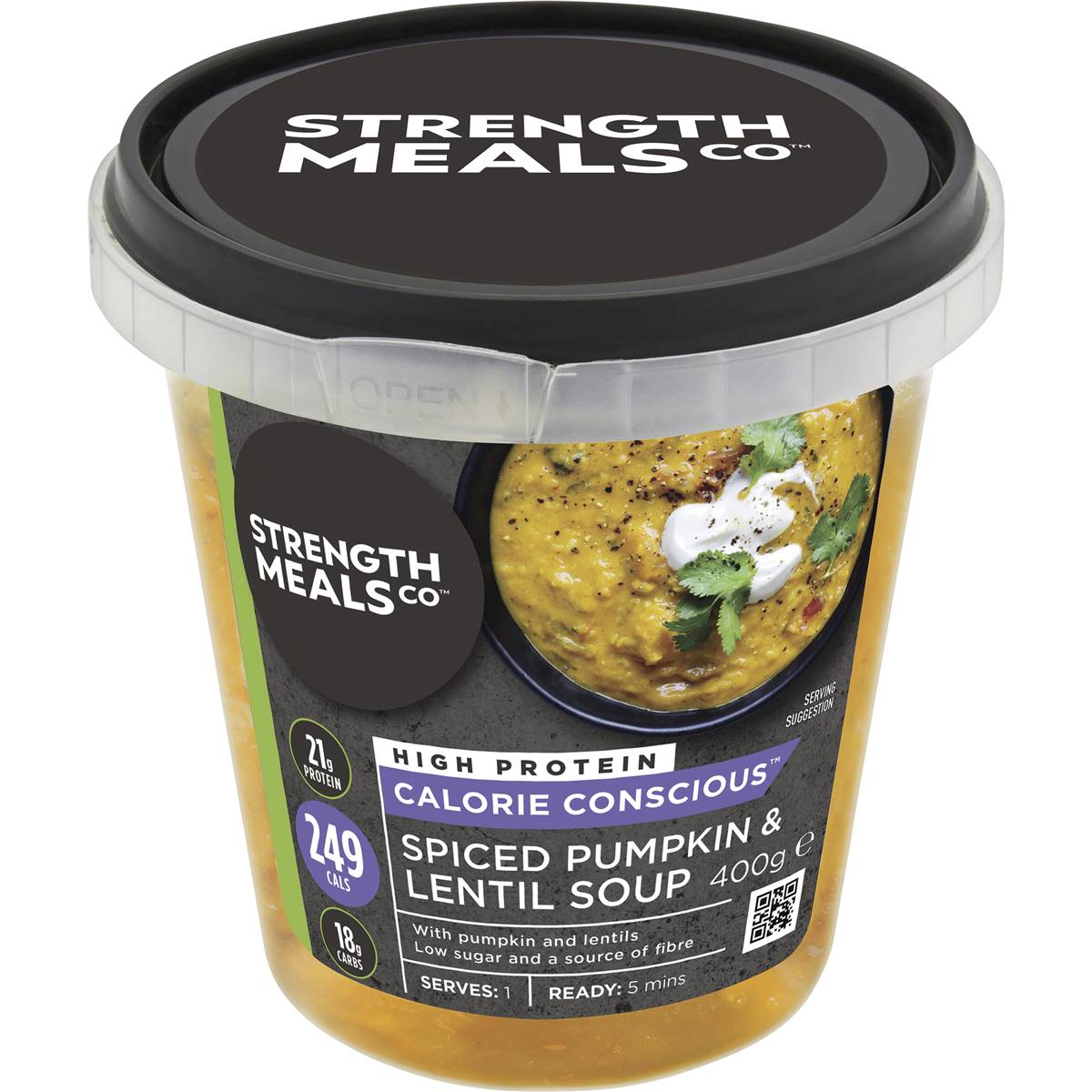 Strength Meals Co Spiced Pumpkin & Lentil High Protein Soup 400g ...