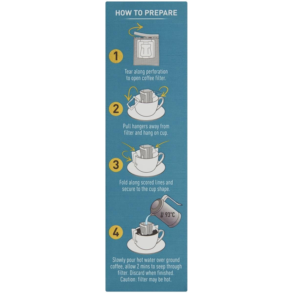 Robert Timms Filter Drip Pour Over Coffee Highlands 5 Pack | Woolworths