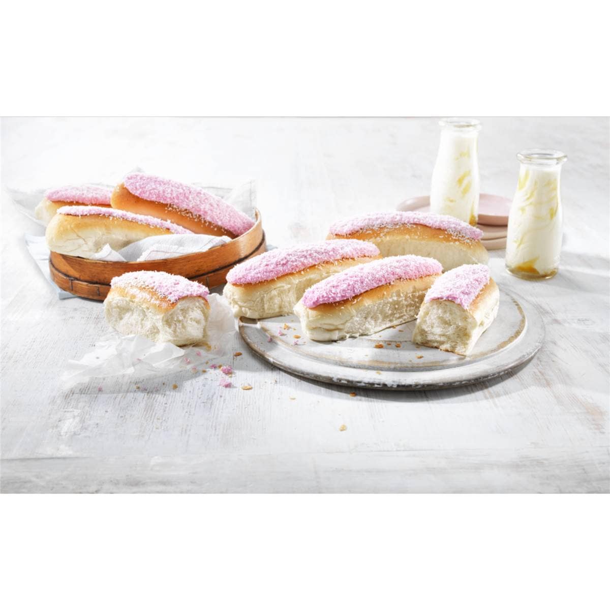 Woolworths Iced Finger Bun Extra Soft 4 Pack | Woolworths