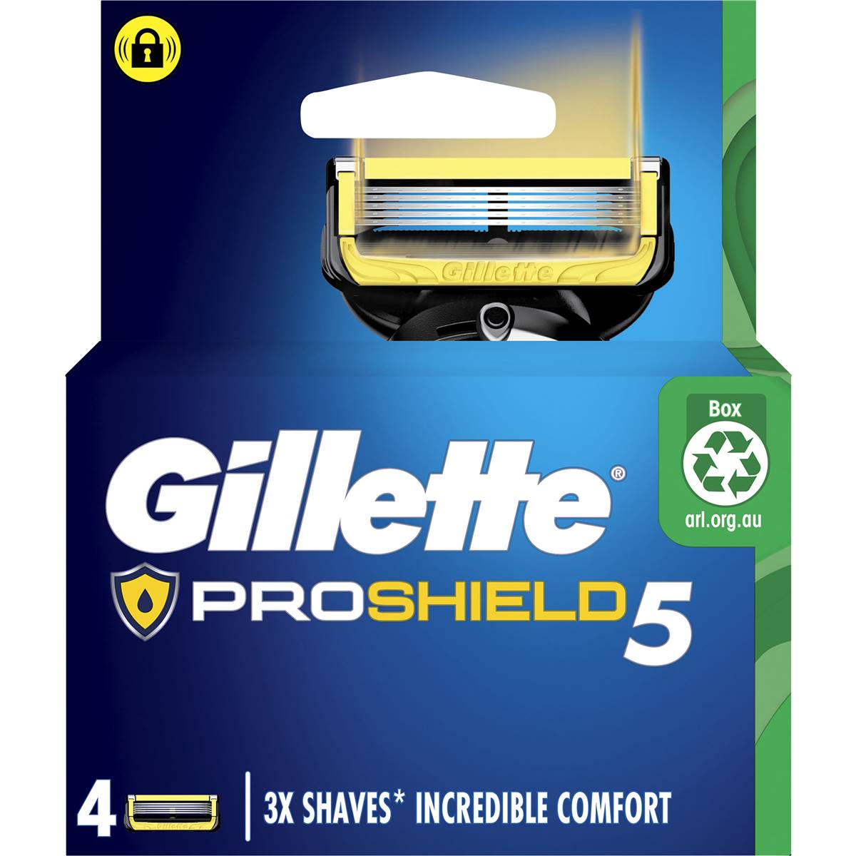 Gillette Fusion Pro Shield 5 Razor Blades 4 Pack | Woolworths