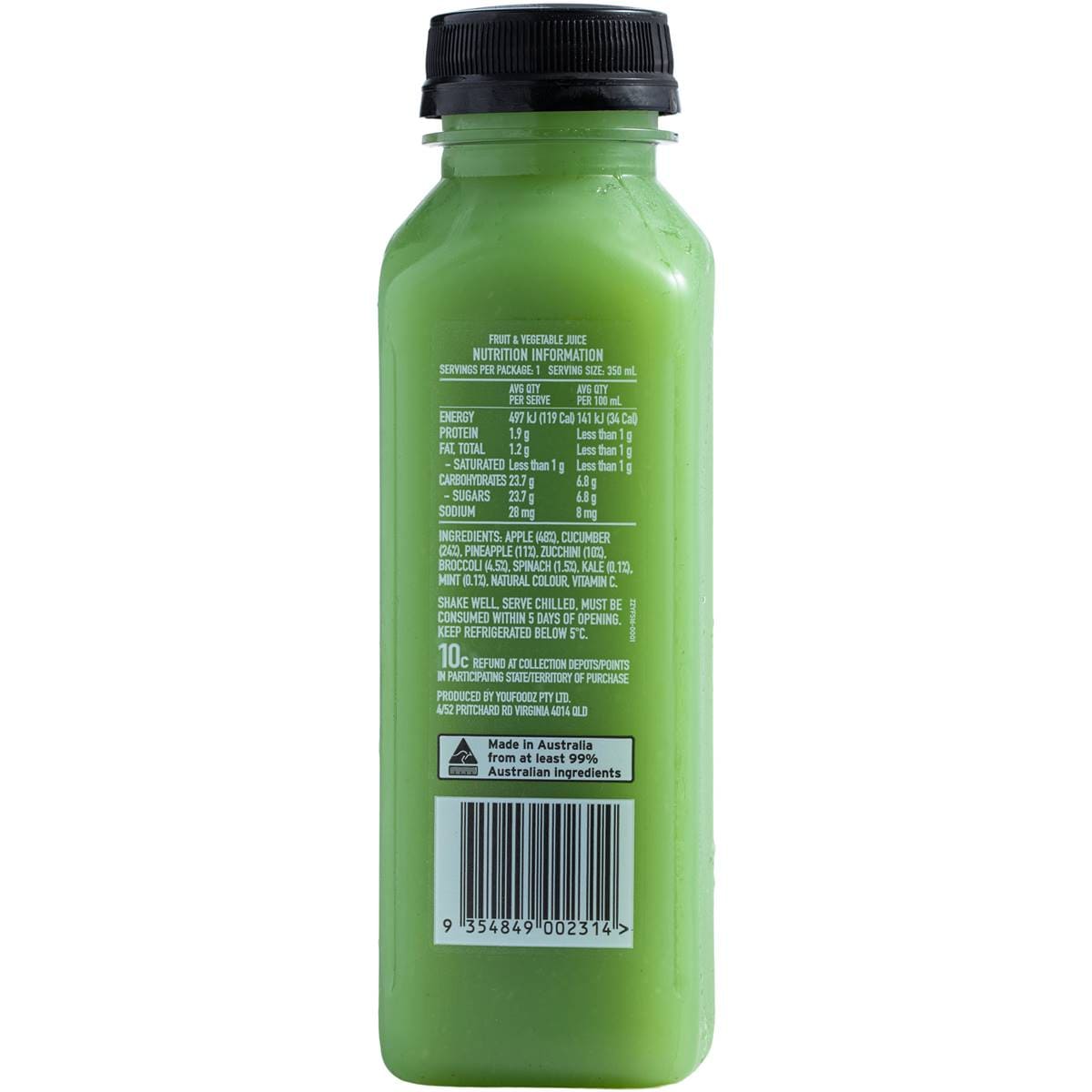 Youjuice Getcha Greens 350ml | Woolworths