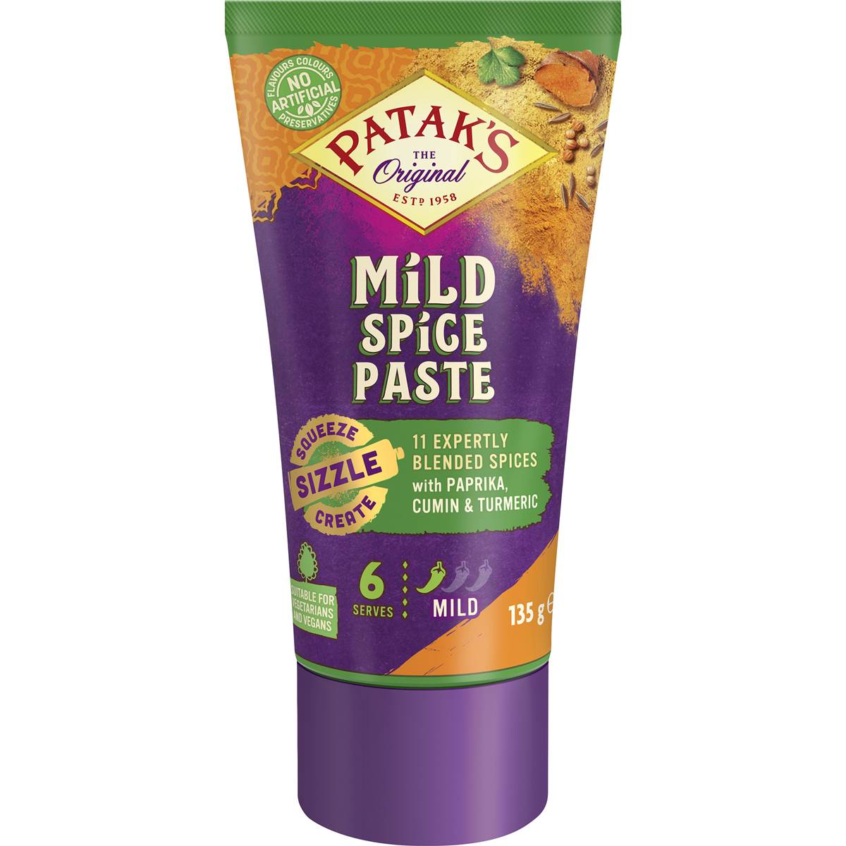 Patak's Paste Tubes Mild 135g | Woolworths