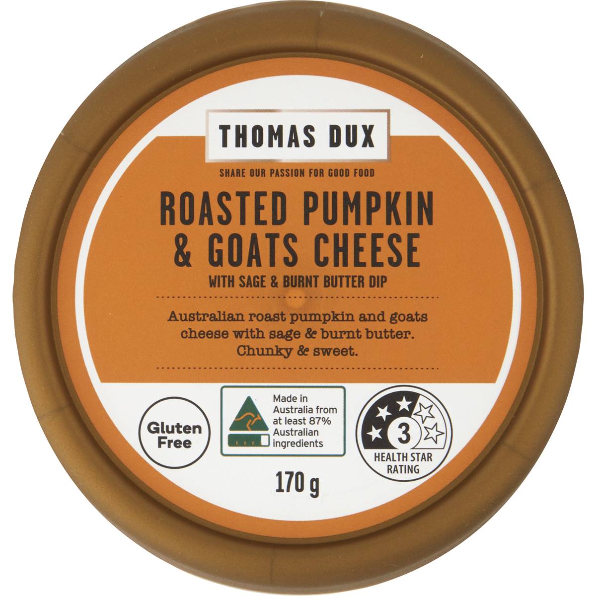 Thomas Dux Roasted Pumpkin & Goats Cheese With Sage & Burnt Butter Dip ...