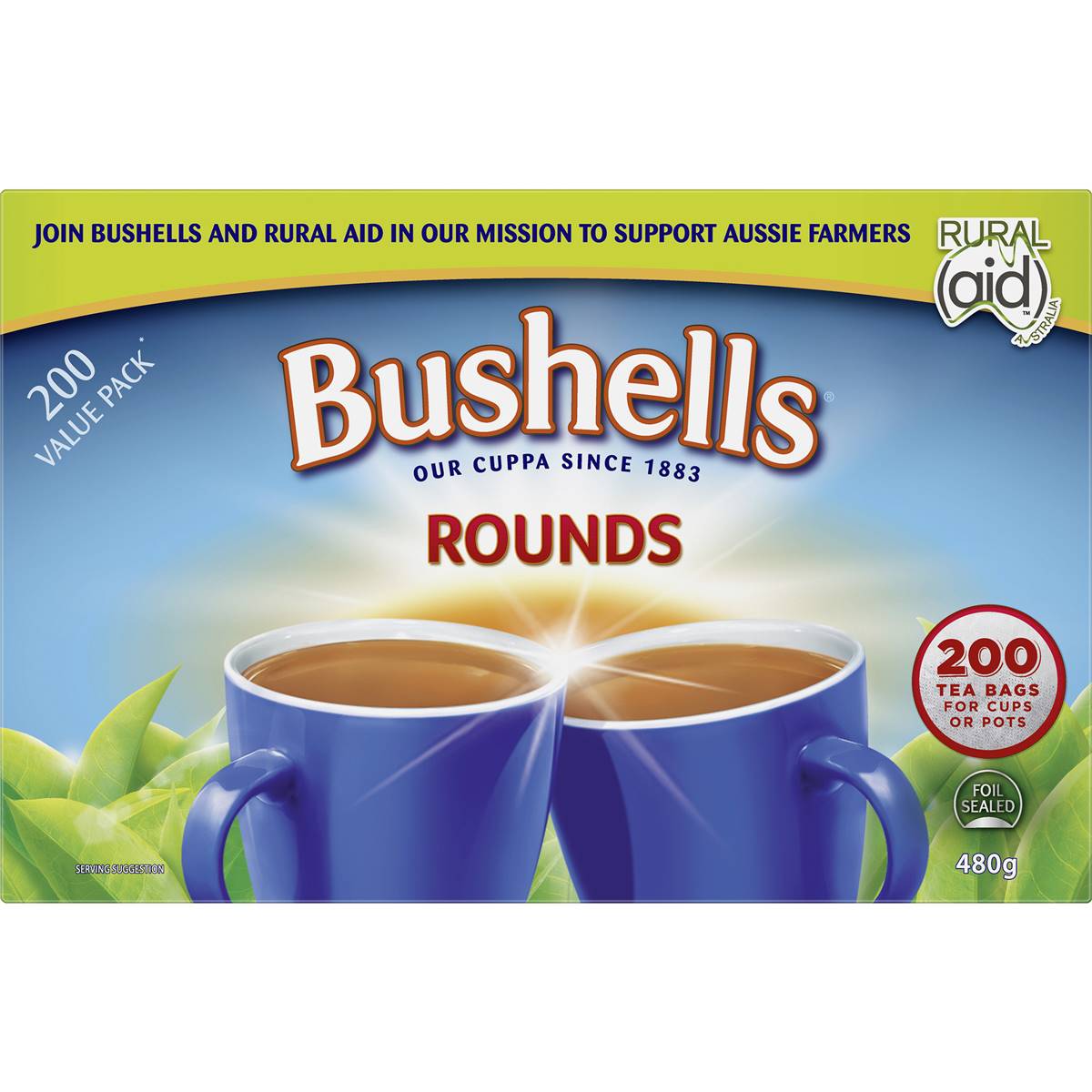Bushells Round Tea Bags 200 Pack | Woolworths