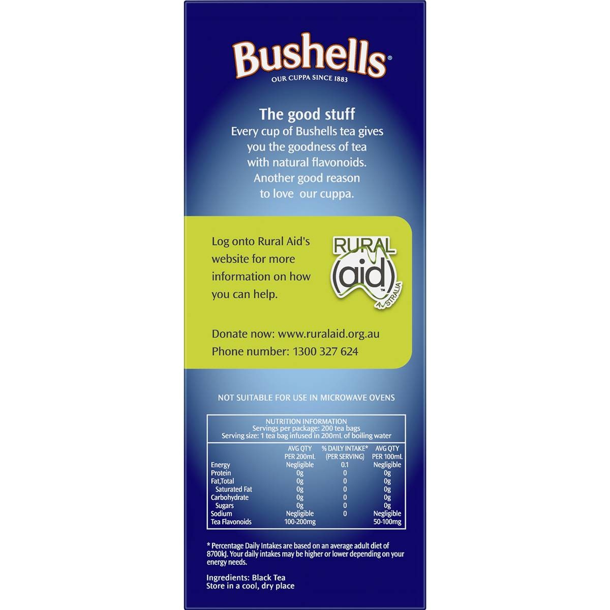 Bushells Round Tea Bags 200 Pack | Woolworths