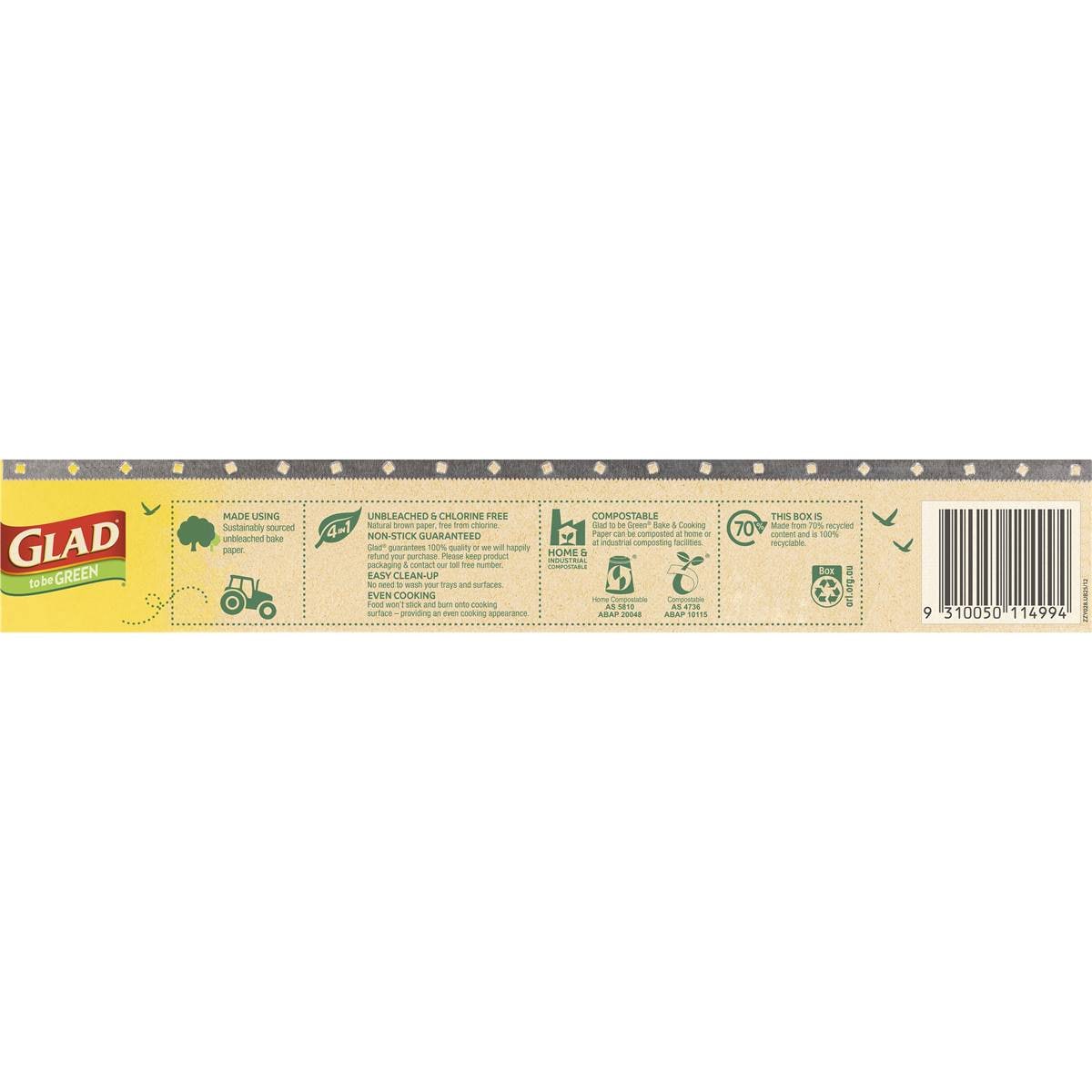 Glad To Be Green Compostable Brown Bake & Cooking Paper 25m | Woolworths