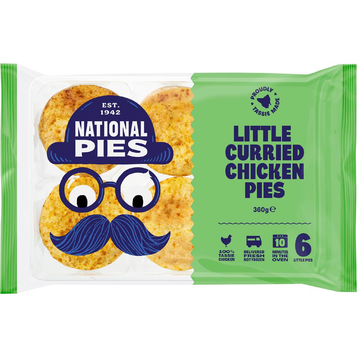 National Pies Meat Pie Party With Chicken & Curry 6 Pack | Woolworths