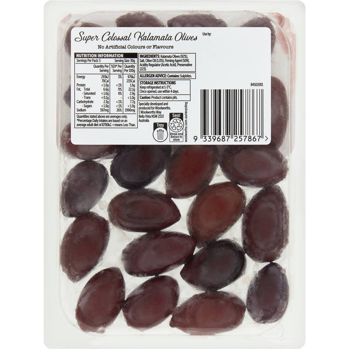 Thomas Dux Australian Super Colossal Kalamata Olives 150g | Woolworths