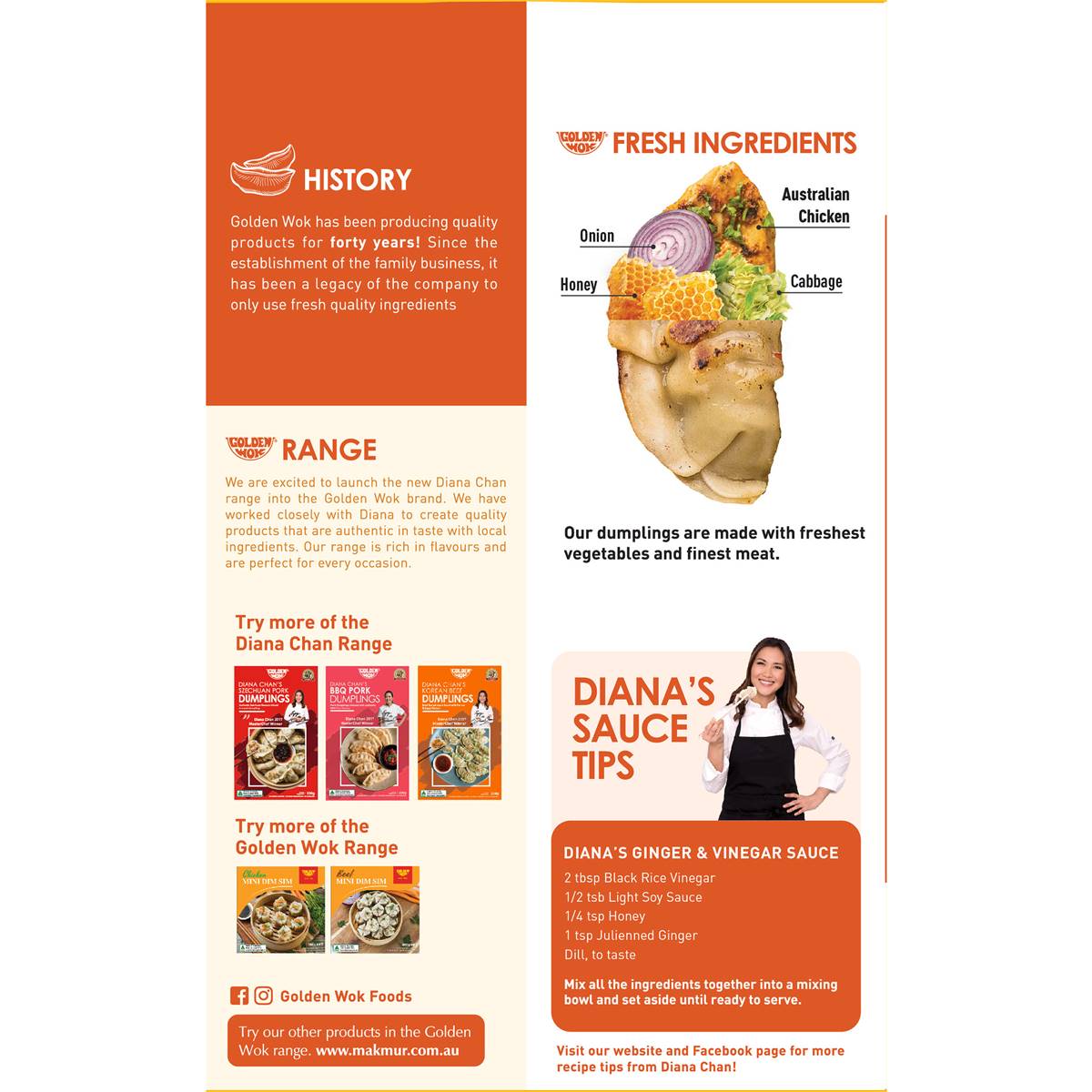 Golden Wok Diana Chan's Honey Soy Chicken Dumplings 230g | Woolworths