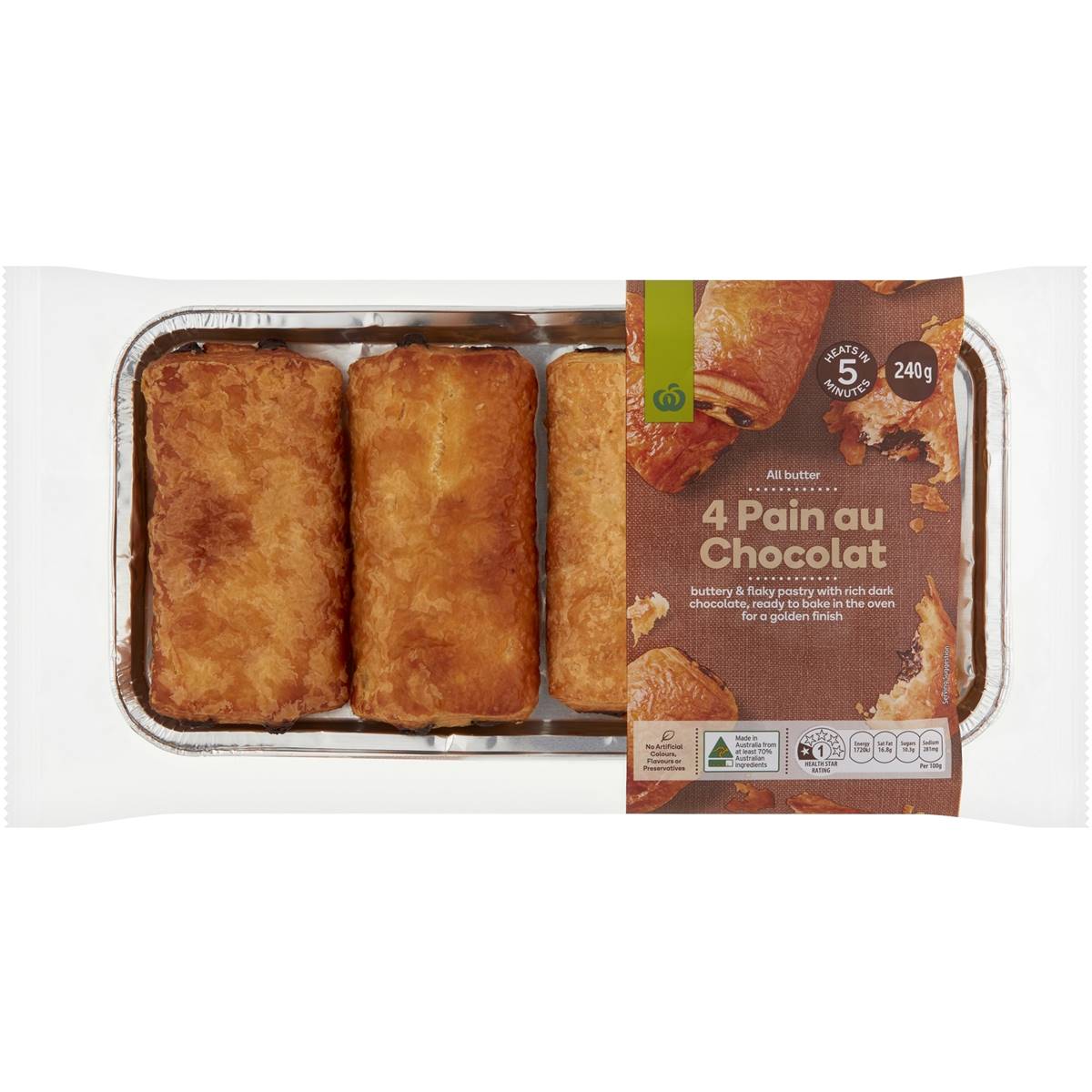 Woolworths Pain Au Chocolat Pastries 4 Pack | Woolworths