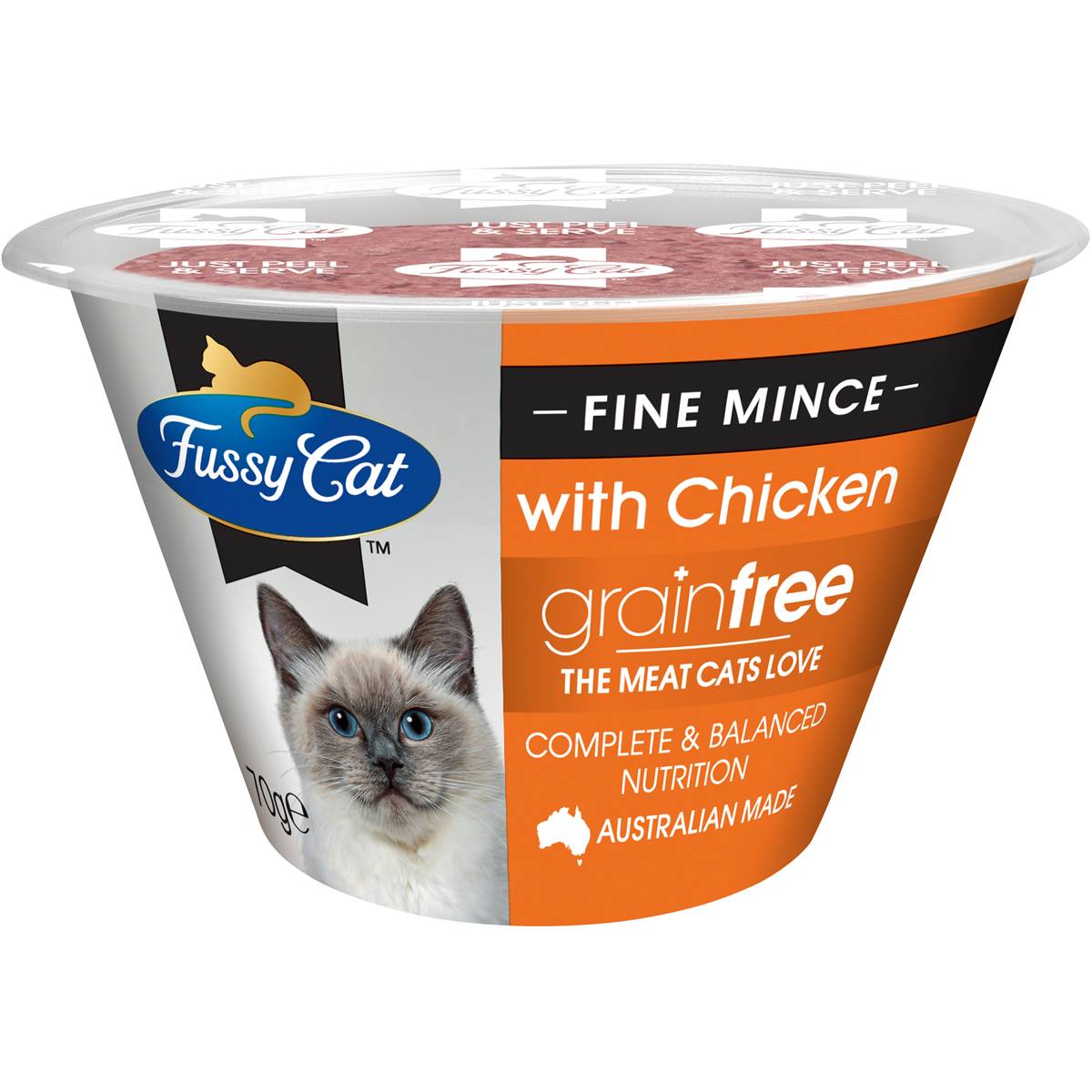 Fussy Cat Frozen Fine Mince With Chicken 70gx 8 Pack | Woolworths
