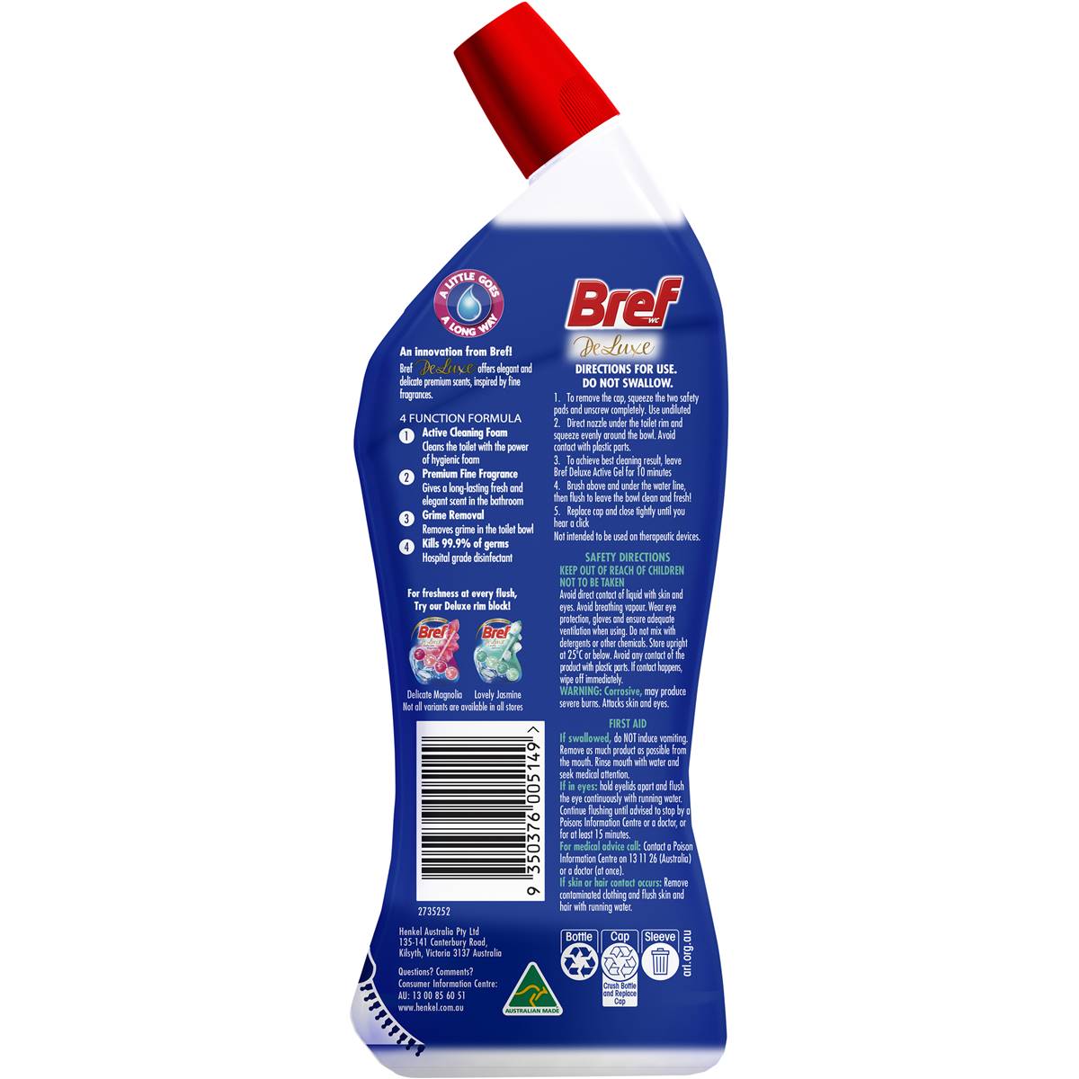 Bref Deluxe Toilet Cleaner Gel Jasmine 450ml | Woolworths