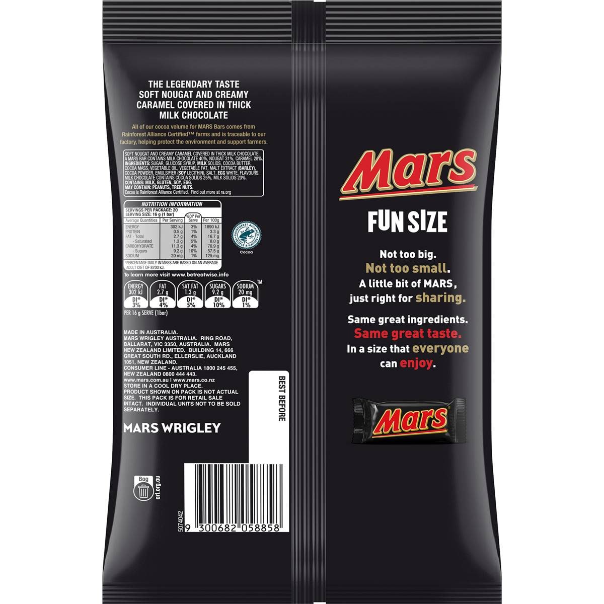 Mars Chocolate Party Share Bag 20 Pieces 320g | Woolworths