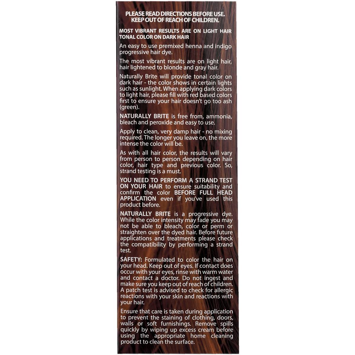 Brite Hair Color Made From Plants Dark Brown Each | Woolworths