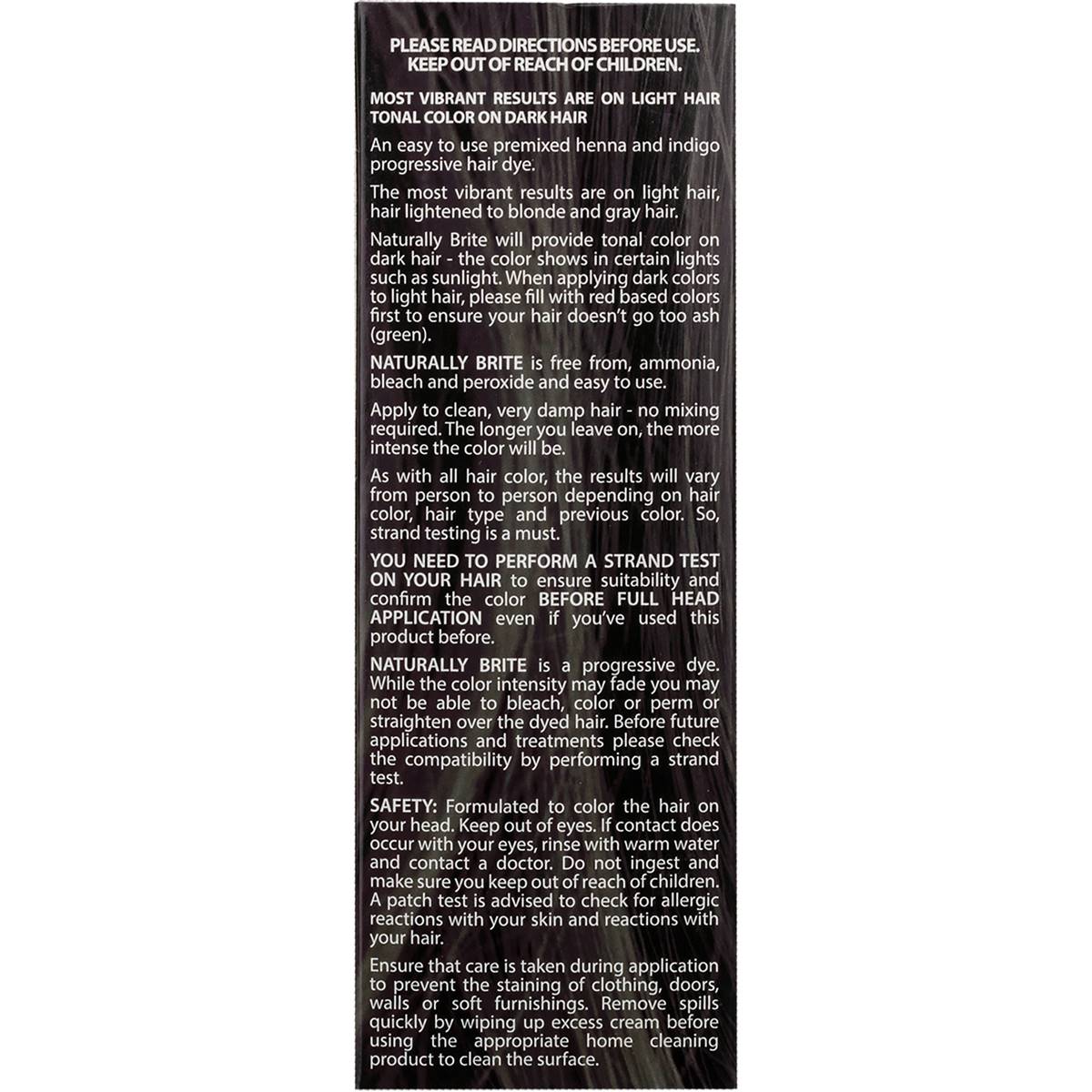 Brite Hair Color Made From Plants Black Each | Woolworths