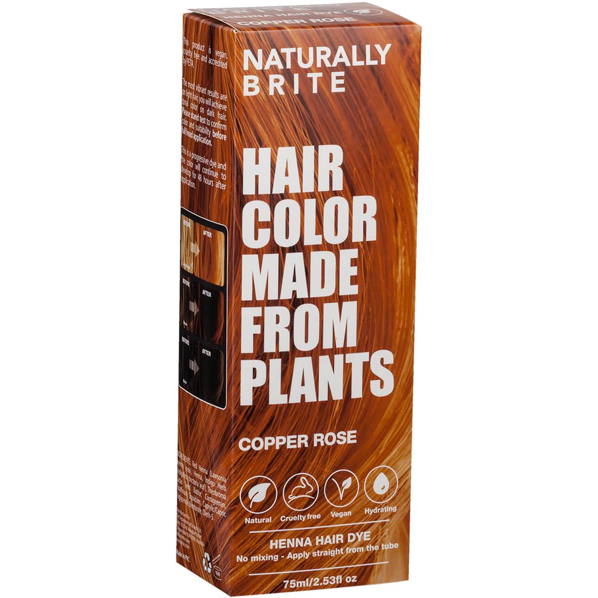 Brite Hair Color Made From Plants Copper Rose Each | Woolworths