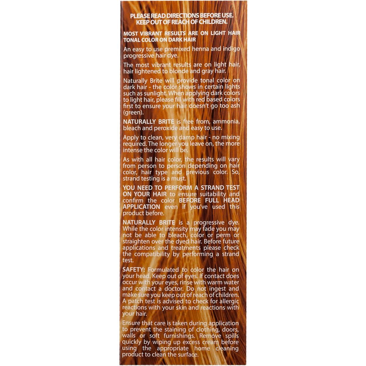 Brite Hair Color Made From Plants Copper Rose Each | Woolworths