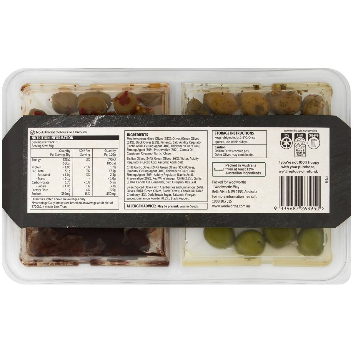 Woolworths Mixed Olive Assortment Platter 290g | Woolworths
