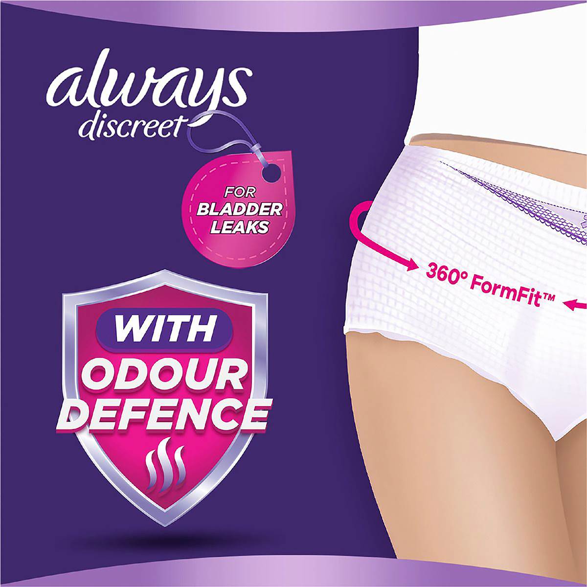 Always Discreet Incontinence Underwear Super Night Pant M 9 Pack ...