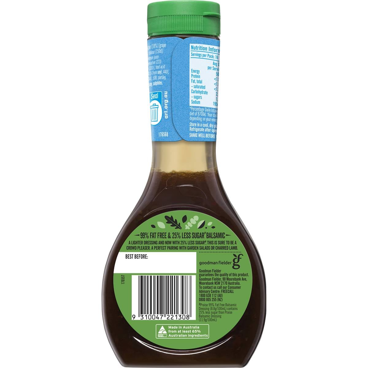 Praise Balsamic Dressing 99% Fat Free 330ml | Woolworths