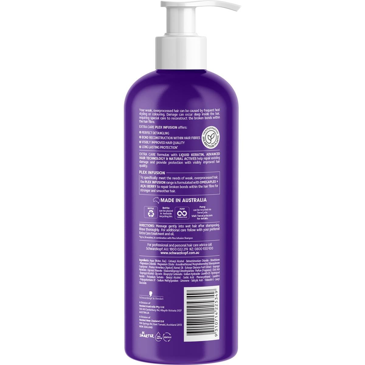 Schwarzkopf Extra Care Plex Infusion Bonding Conditioner 950ml | Woolworths