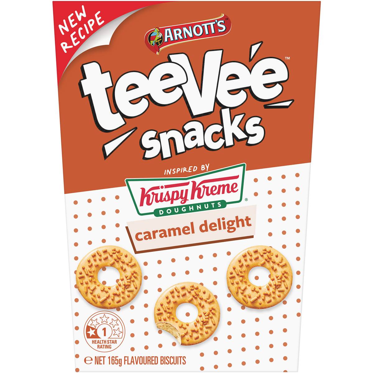 Arnott's Tee Vee Snacks Krispy Kreme Caramel Delight 165g | Woolworths