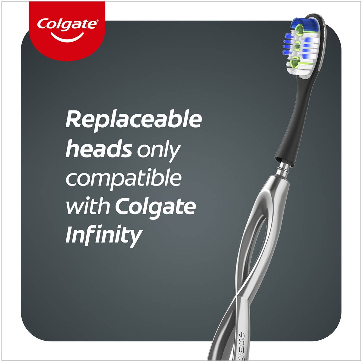 Colgate Infinity Toothbrush Refill Brush Heads 2 Pack | Woolworths