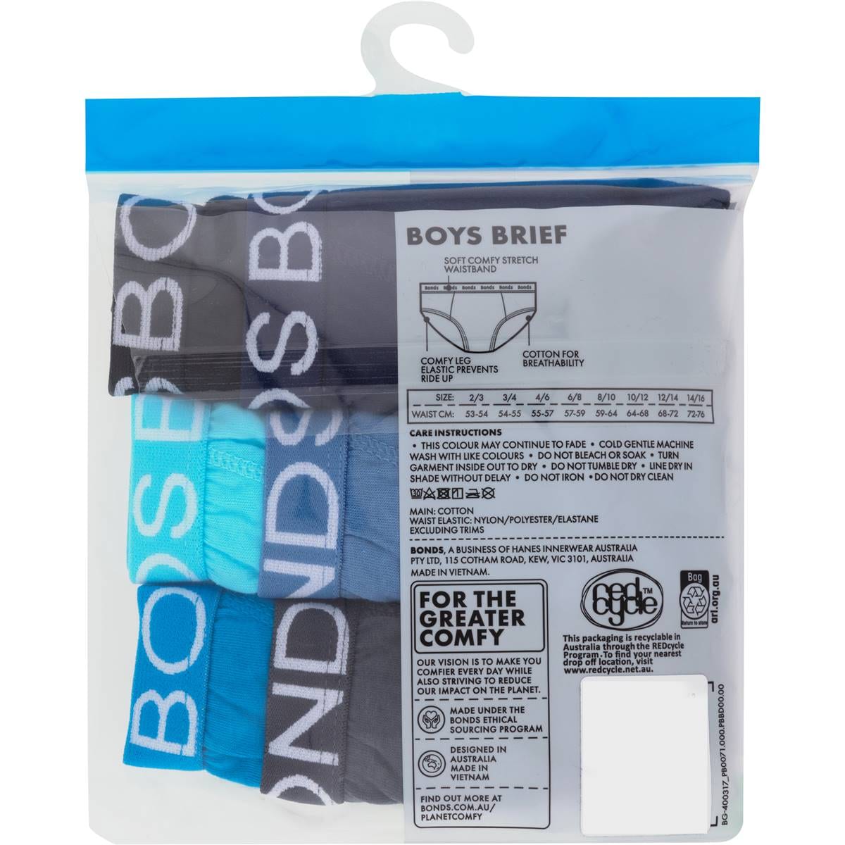 Bonds Boys Everyday Value Briefs Size 8-10 6 Pack | Woolworths