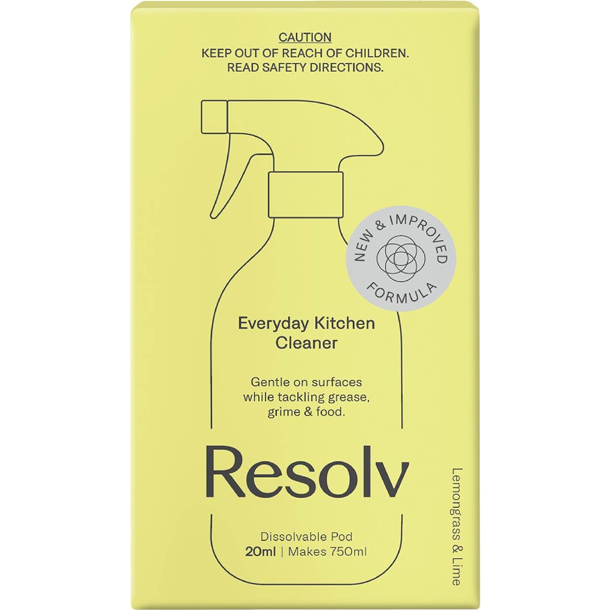 Resolv Kitchen Cleaner Pod Lemongrass & Lime 10ml | Woolworths