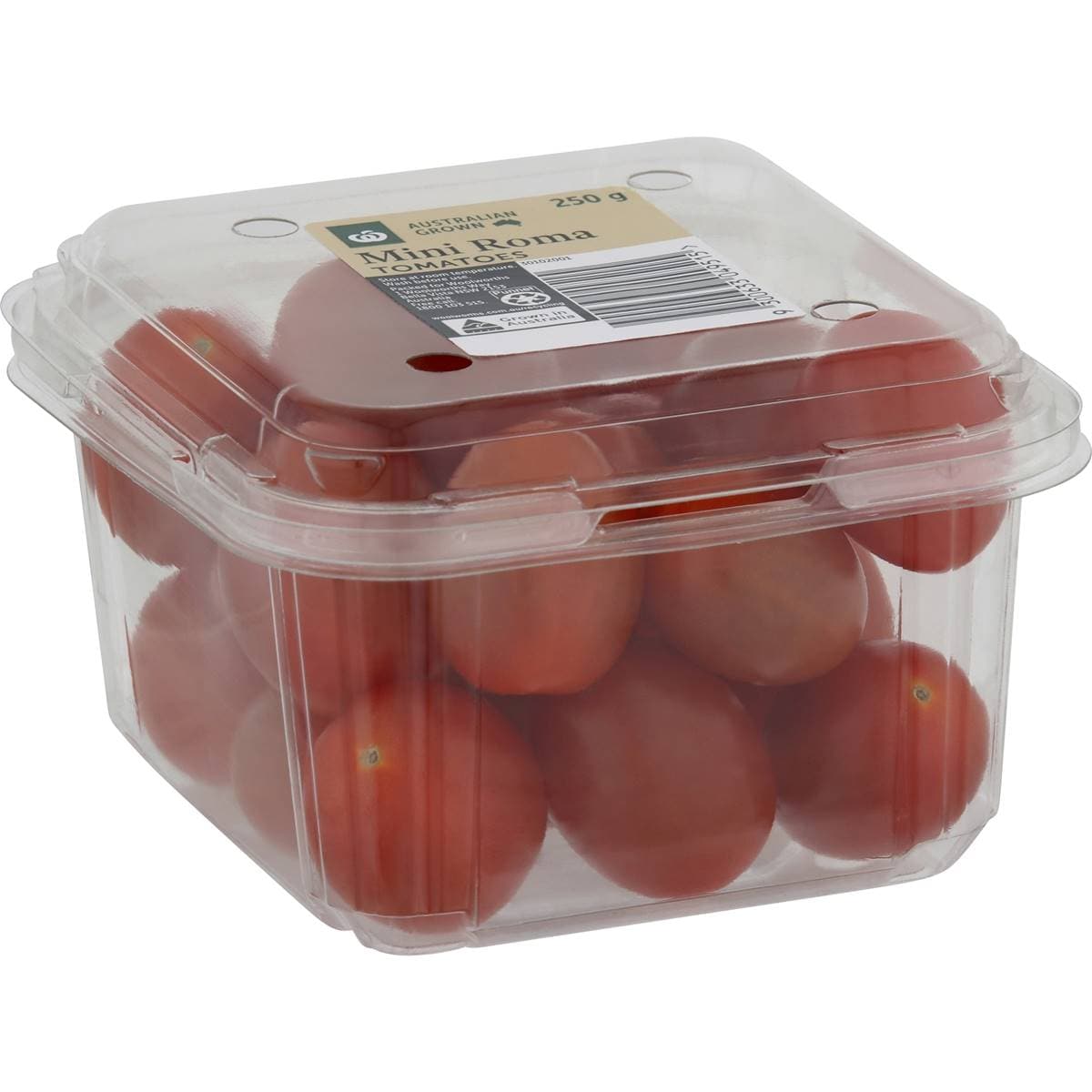 Mini-roma Tomato 250g Punnet | Woolworths