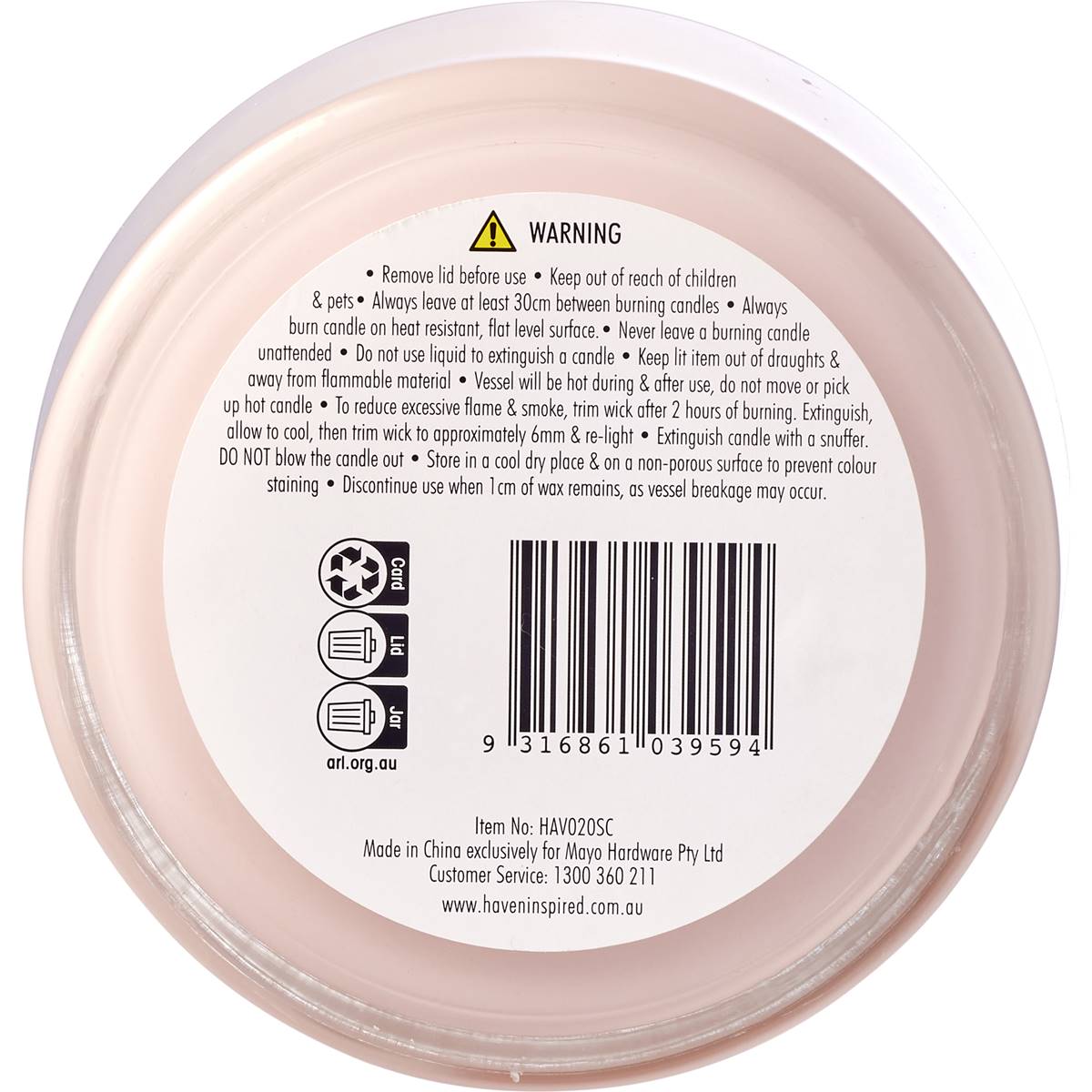 Haven Luxe Cocktail Hour Signature Soy Blend Candle | Woolworths