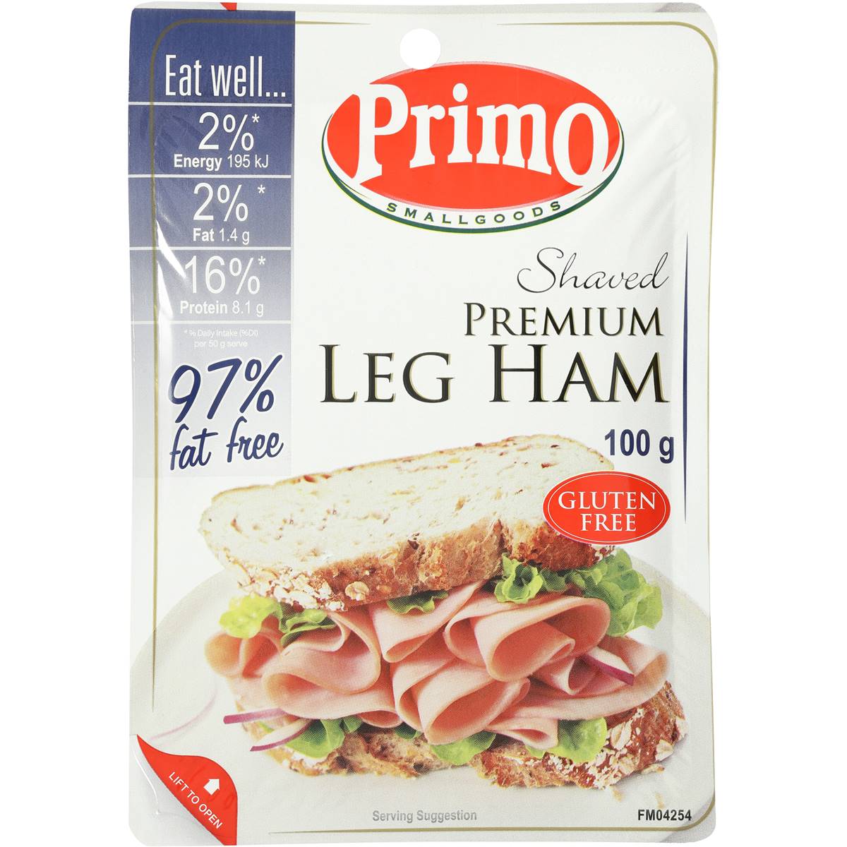 Primo Ham Premium Lite Shaved 100g | Woolworths