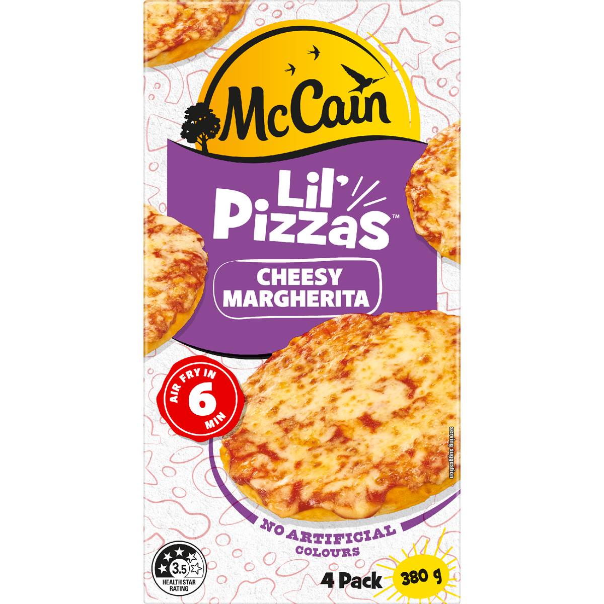 Mccain Lil Pizzas Snacks Cheesy Margherita 4 Pack | Woolworths