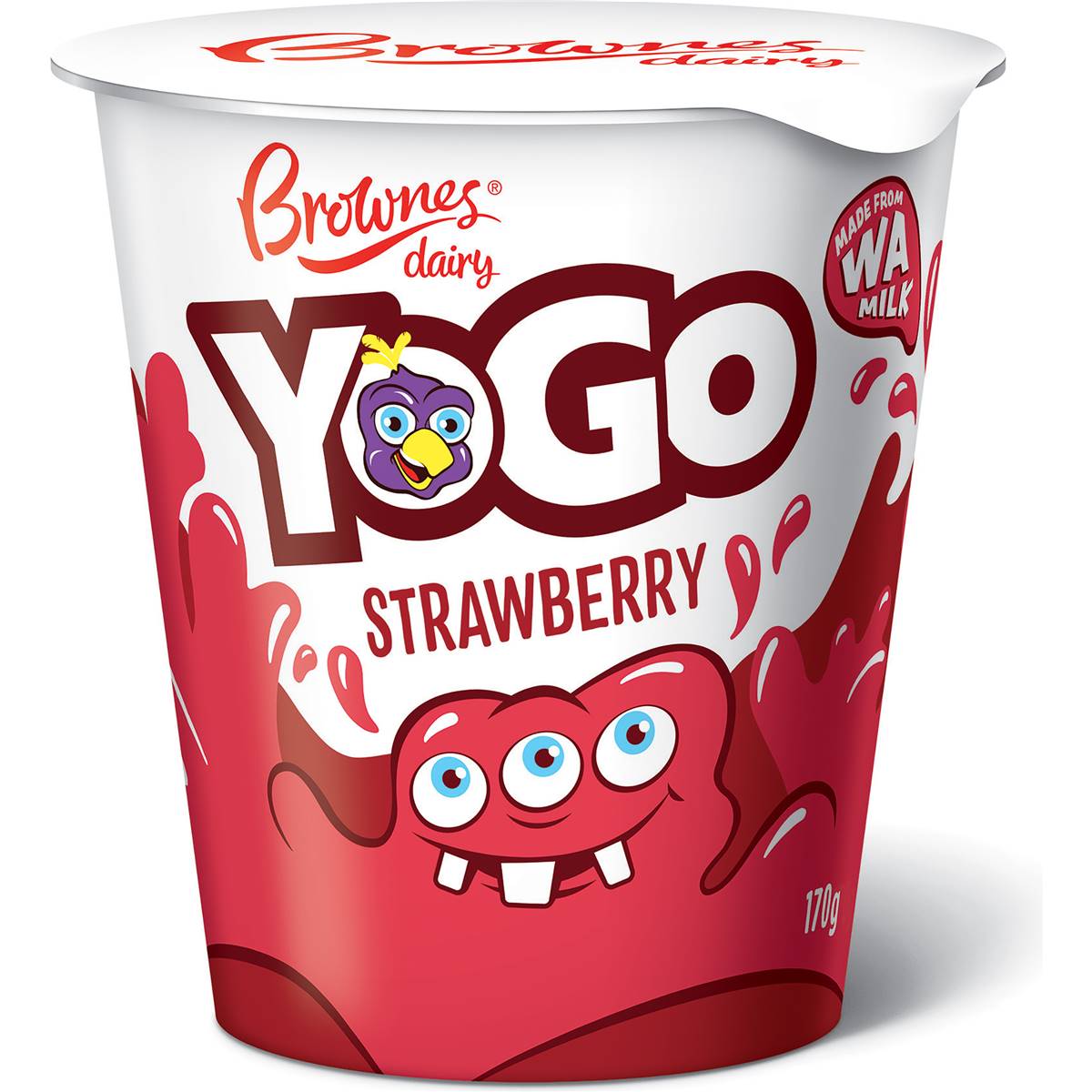 Brownes Yogo Strawberry 170g | Woolworths