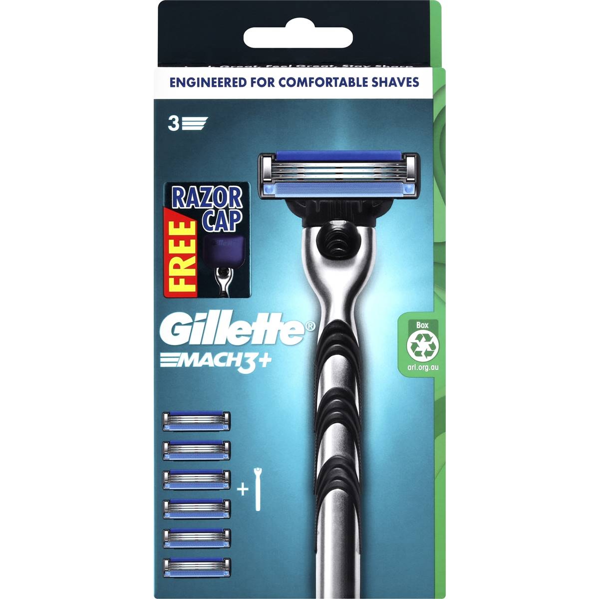 Gillette Mach 3 Razor Replacement Cartridges 6 Pack | Woolworths
