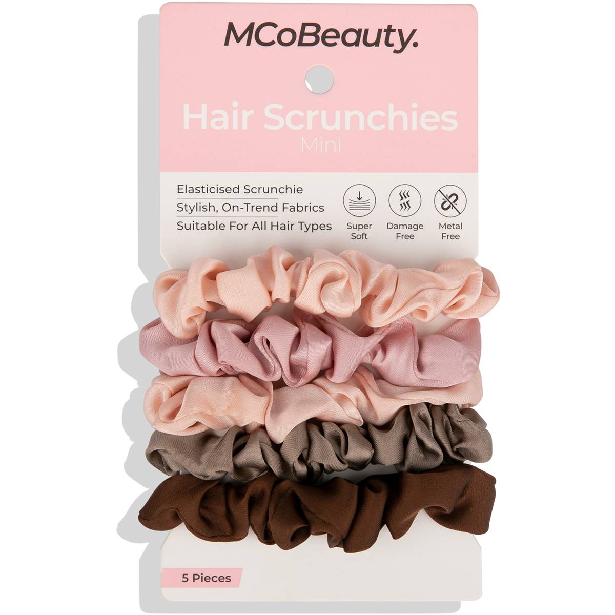 Mcobeauty Beauty Mini Scrunchies Assorted 5 Pack | Woolworths