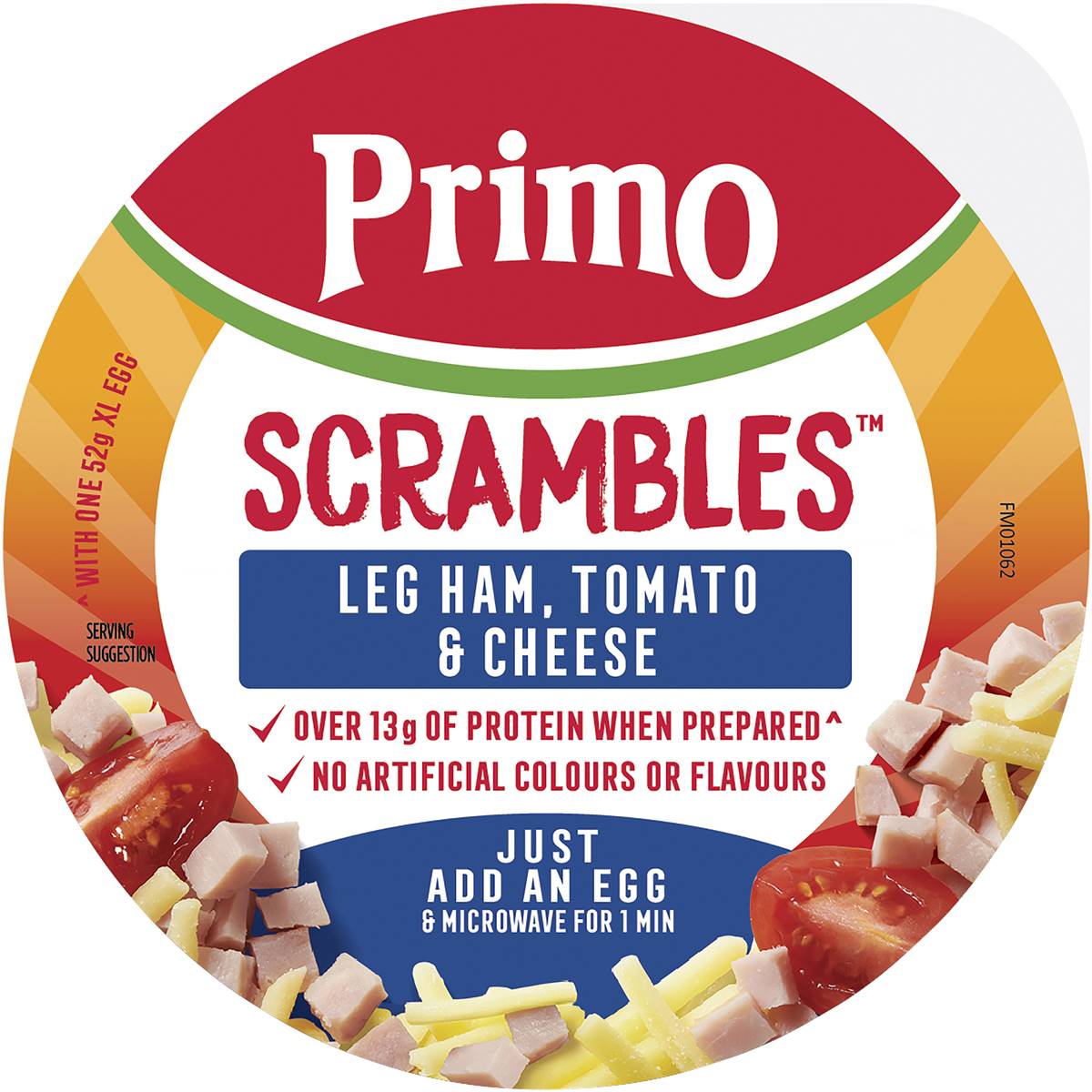 Primo Scrambles Leg Ham Tomato & Cheese 35g | Woolworths