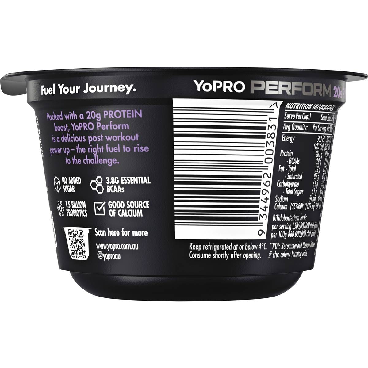 Yopro Perform High Protein Yoghurt No Added Sugar Mixed Berries 175g ...