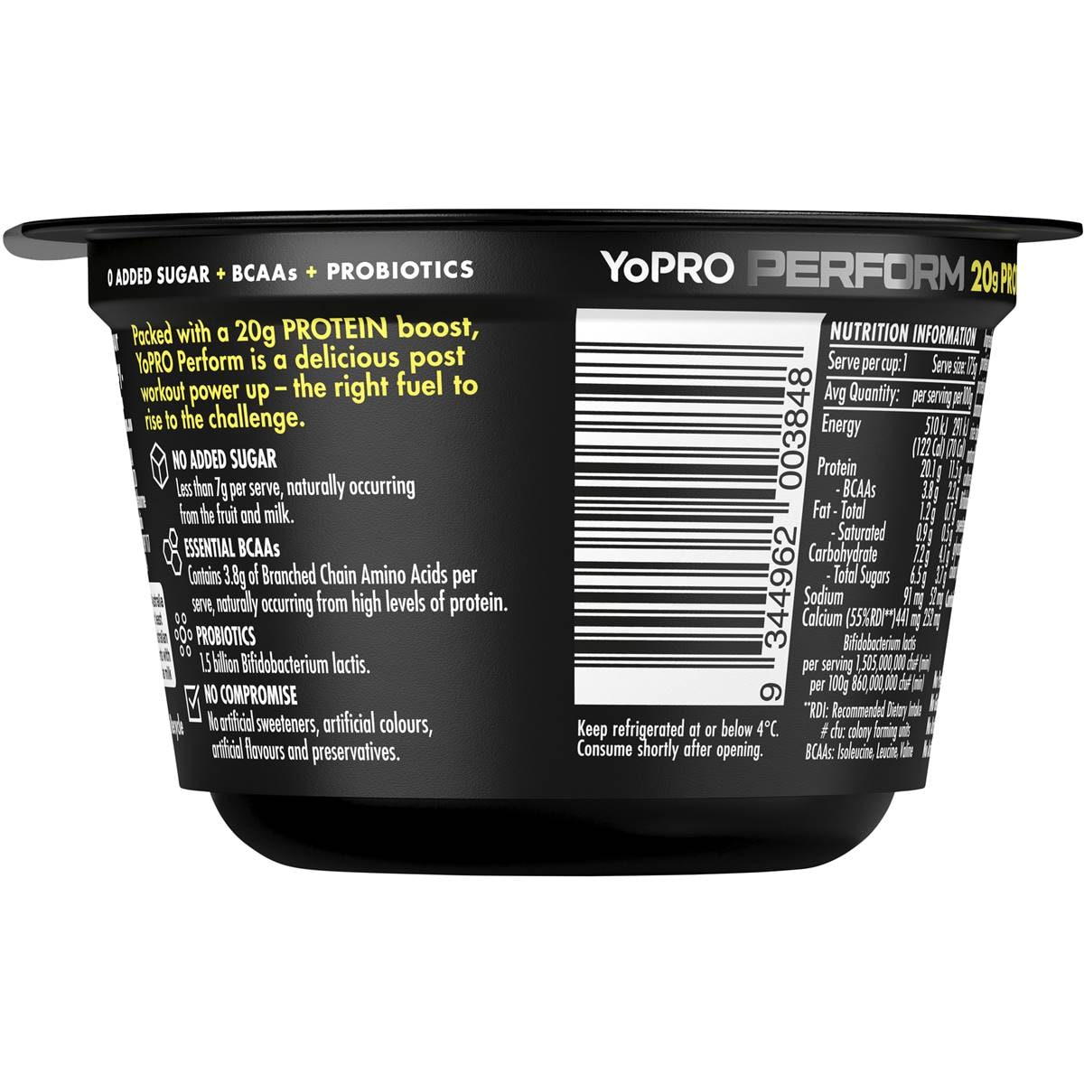 Yopro Perform High Protein Yoghurt No Added Sugar Banana 175g | Woolworths